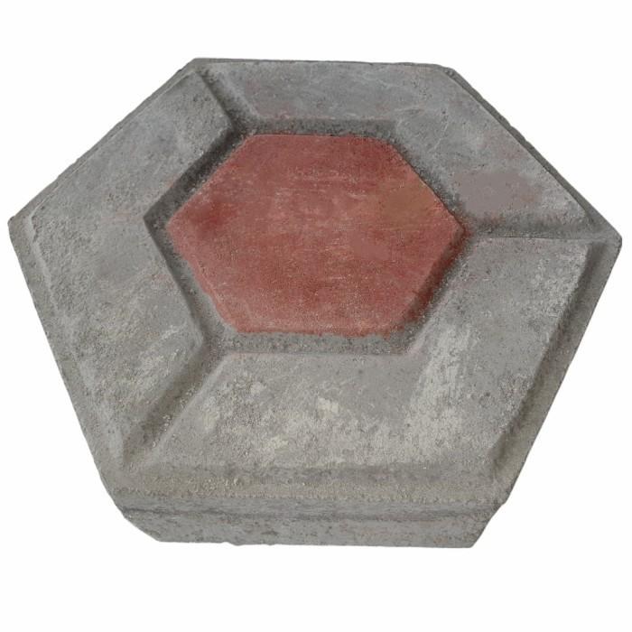 Jual PAVING BLOK / CON BLOCK MODEL SEGI 6 MERAH, BATA POLOS - SEGI 6 ...