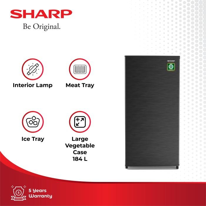 Promo Sharp Lemari Es 1 Pintu SJ-N192N-HS New Kirei Series Cicil 0% 3x ...