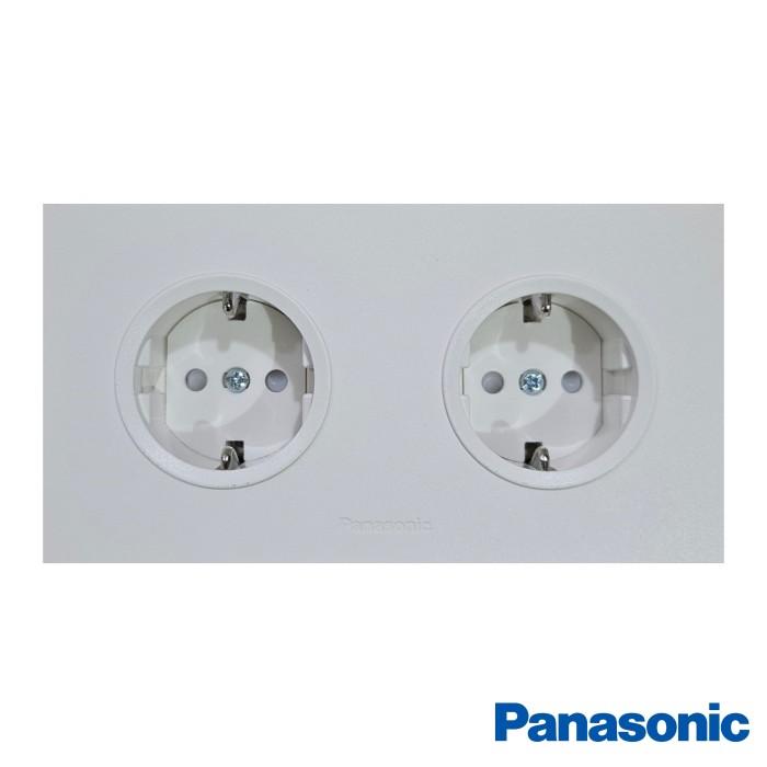 Jual Panasonic Stop Kontak Double 2G CP Putih STYLE E WESJP 11222W ...