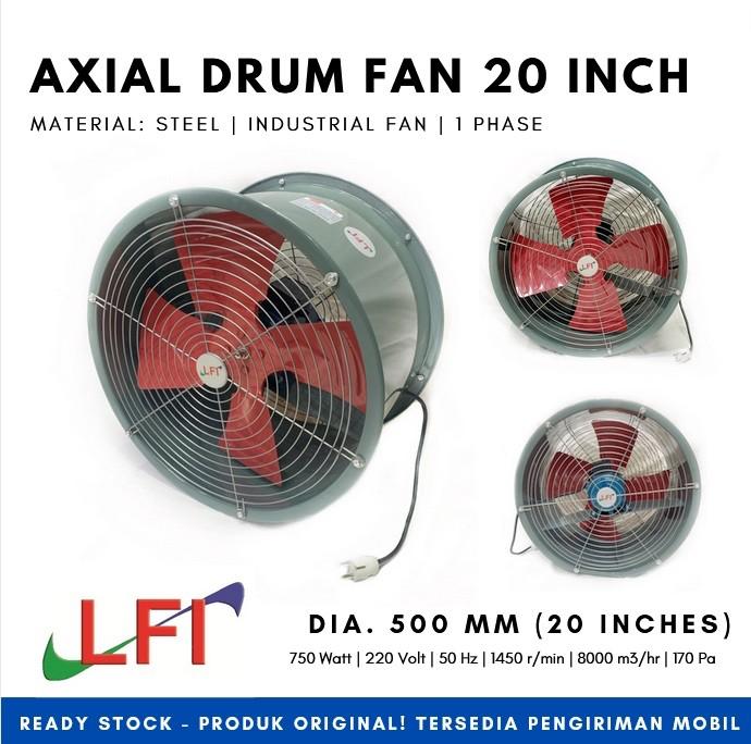 Jual Axial Drum Fan LFI Uk. 20 Inch (500 mm), 750 Watt, 1 Phase Best ...