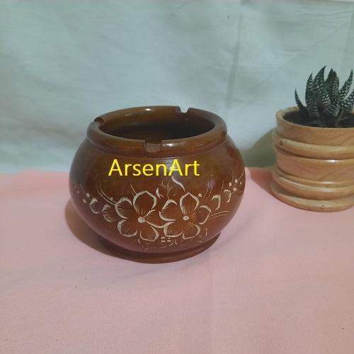 Jual Asbak Rokok Kayu Jati Model Gentong Diukir Antik dan Unik ...