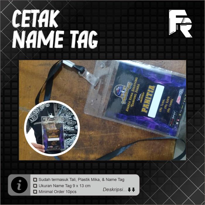 Jual New CETAK NAME TAG PANITIA EVENT/ACARA BAHAN ARTPAPER + TALI, MIKA ...