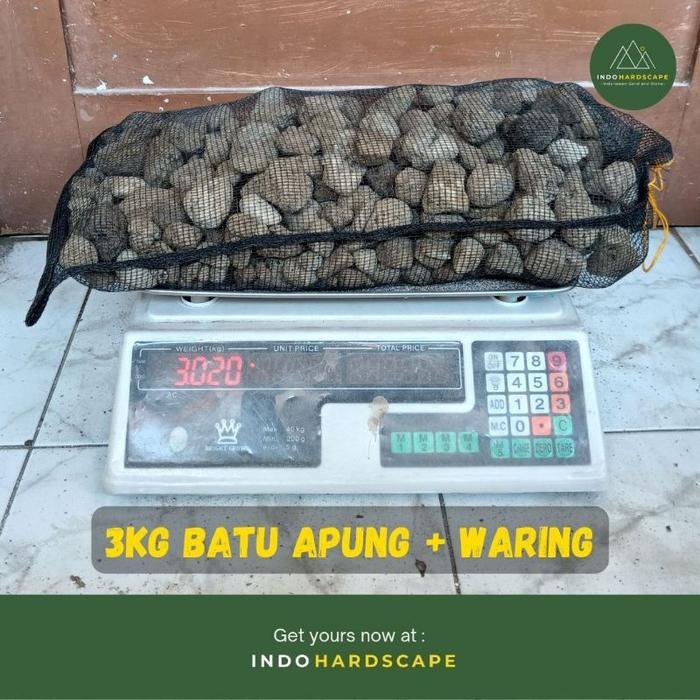 Jual 3KG BATU APUNG / PUM+ WARING FILTER AQRIUM & KOLAM - Jakarta Barat ...