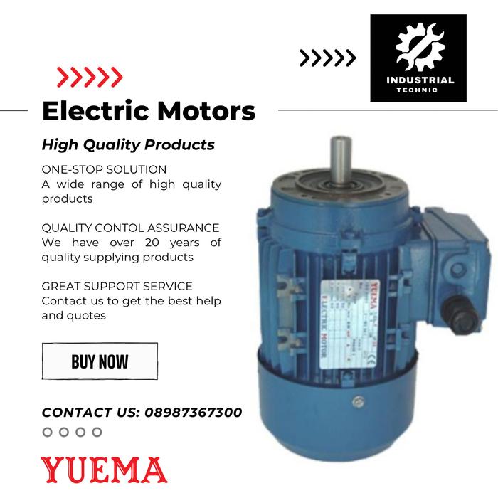 Jual ELECTRIC MOTOR YUEMA SA 4P 0,5KW 0,75HP 3PHASE 380V B14/ DINAMO ...