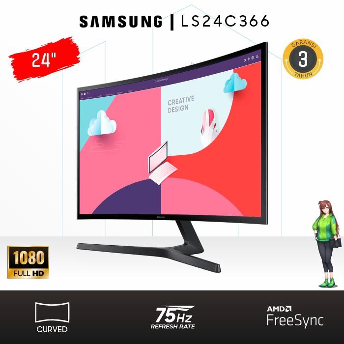 Jual Monitor Curved Led 24" Ls24C366Eae Fhd 75Hz Freesync - Jakarta ...