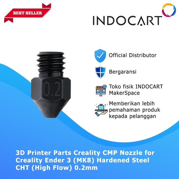 Jual 3D Printer Parts Creality Compatible Hardened Steel CHT High Flow ...