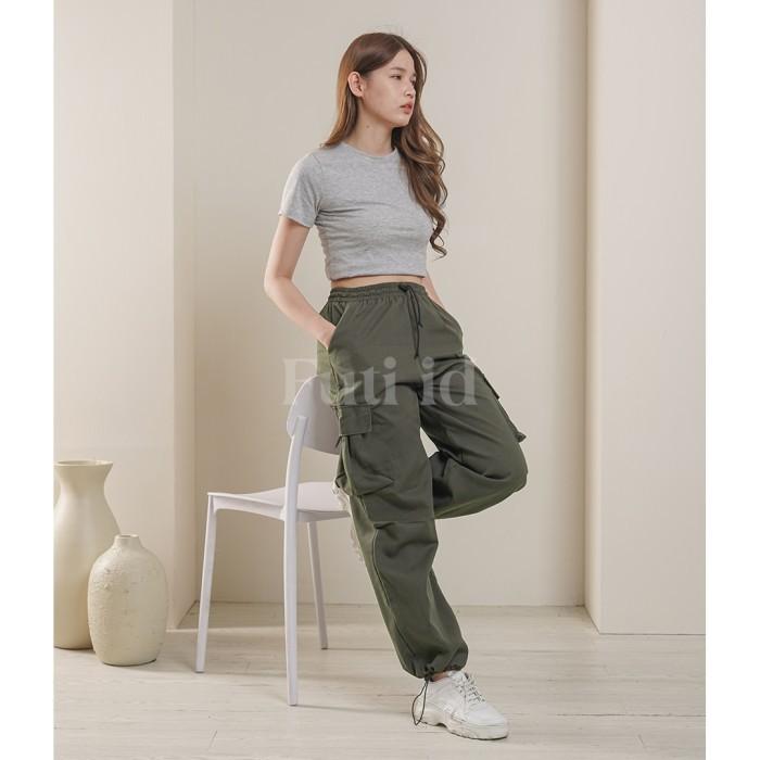 Promo FUTI ID - JESSIE Pants / Celana Cargo Highwaist - Army, Petite ...