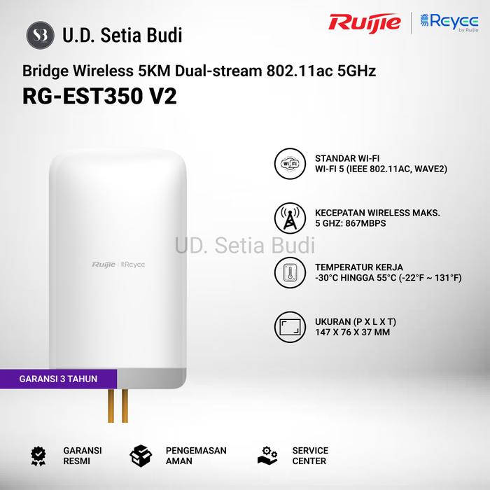 Jual Ruijie Reeye RG-EST350 V2, Bridge Wireless 5KM Dual-stream 802 ...