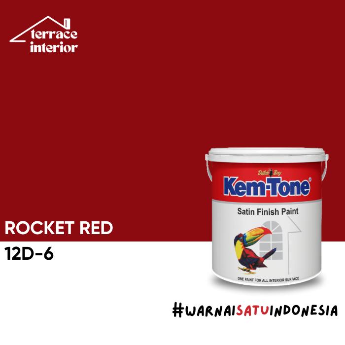 Promo Cat Tembok Kemtone Interior Warna Merah 25 Kg - Rocket Red - Kota ...