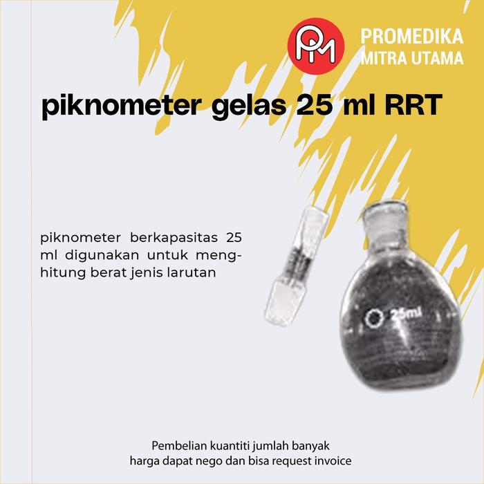 Jual Piknometer gelas 25 ml dan 50ml RRT | Alat lab untuk menentukan ...