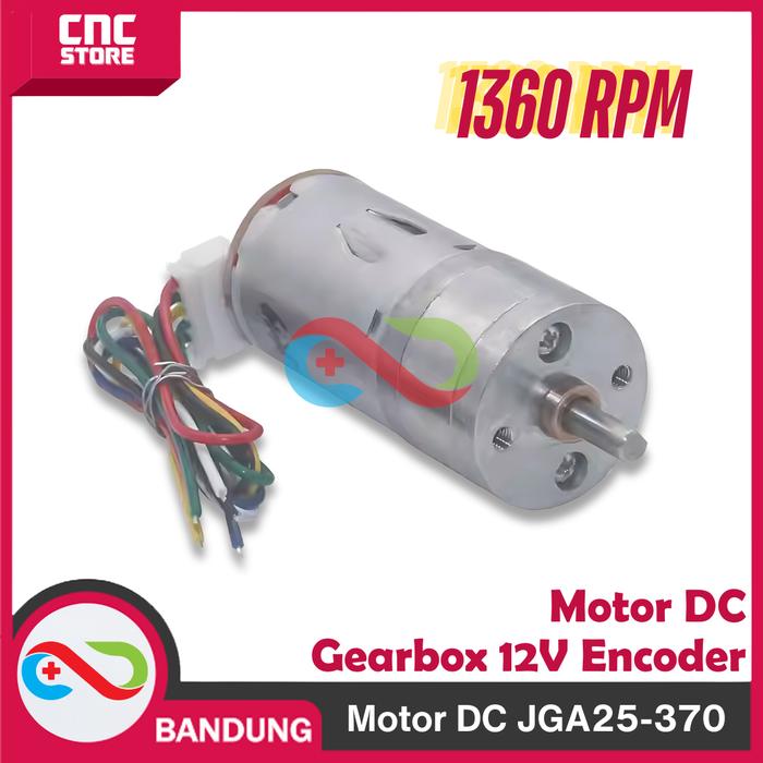 Jual MOTOR DC JGA25-370 DC 12V GEARBOX HIGH TORQUE DINAMO WITH DISC ...