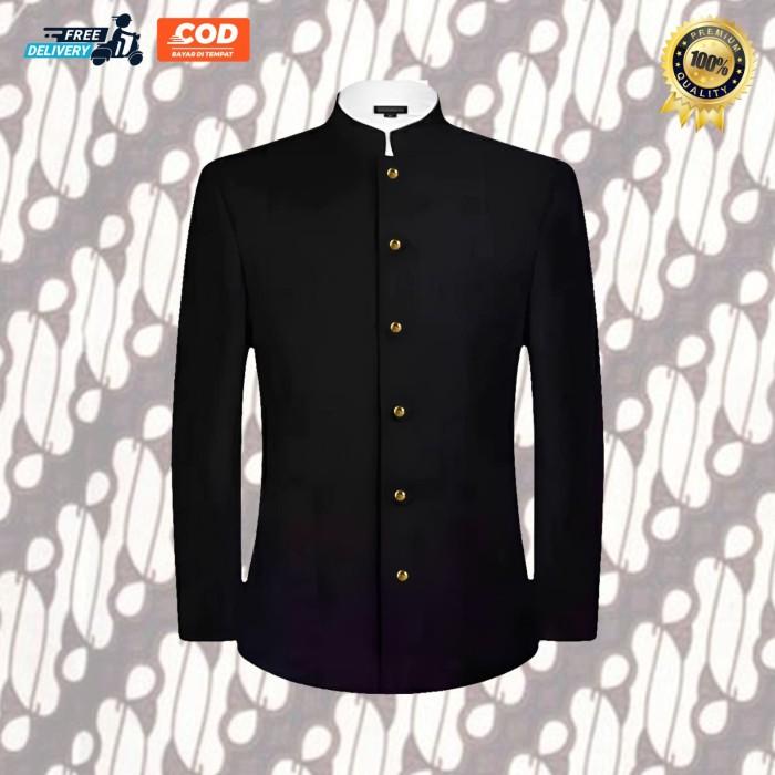 Jual BAJU ATASAN BASOFI DEWASA BESKAP BAJU ADAT JAWA - M, Hitam - Kota ...