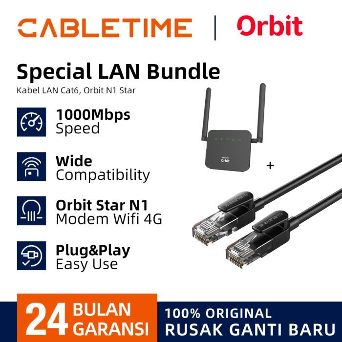 Promo Kabel LAN UTP Cat6 Gigabit RJ45 x Orbit Star N1 Modem Wifi 4G ...