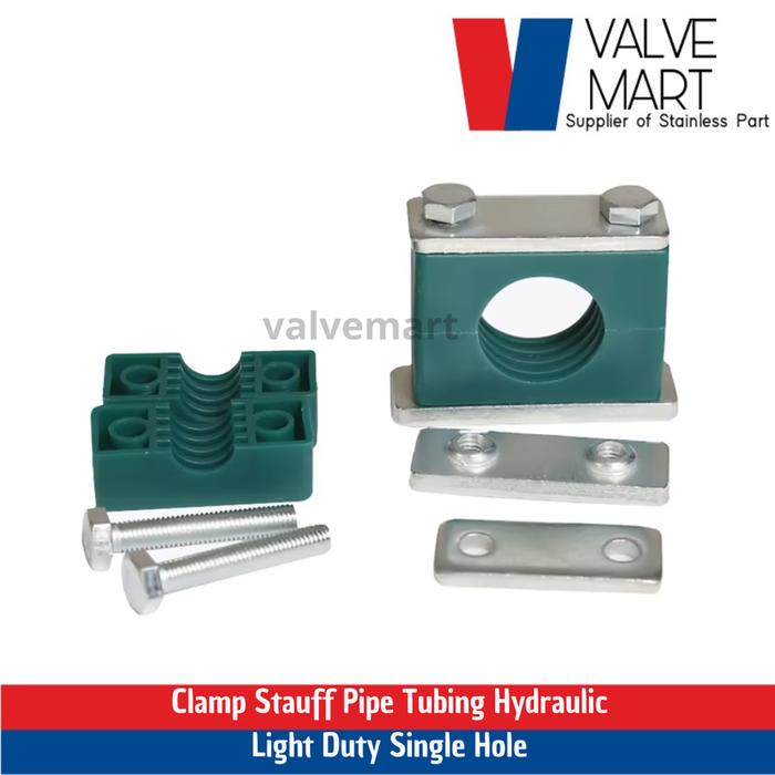Jual Clamp Stauff Pipe Tubing Hydraulic Klem Pipa Light Duty Single 28 ...