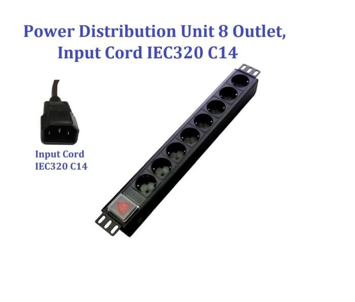 Jual Power Distribution Unit 8 Outlet Input Cord IEC320 C14 10m Best ...