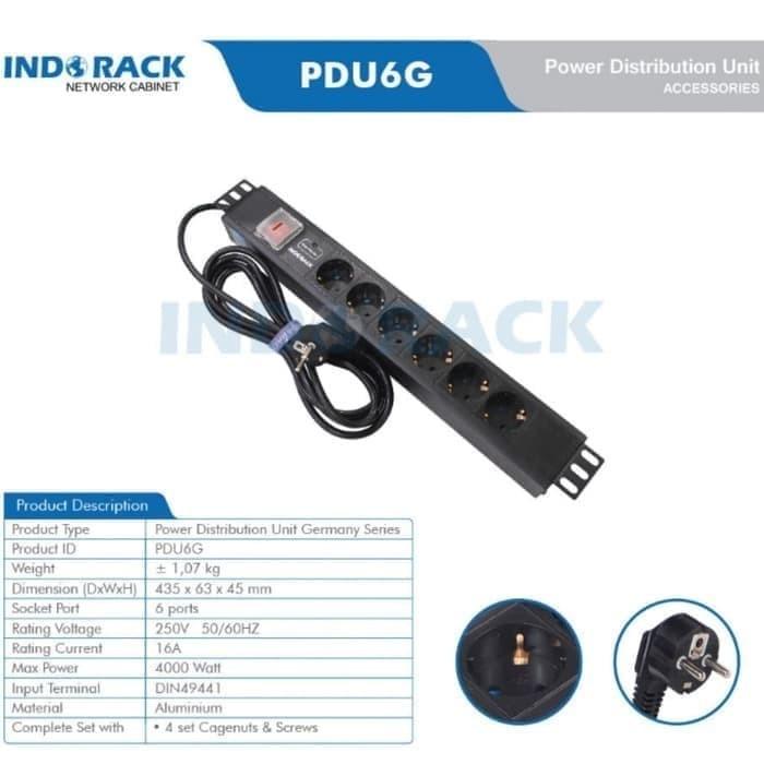 Jual PDU 6G COLOKAN LISTRIK POWER DISTRIBUTION UNIT RACK SERVER 6 SOKE ...
