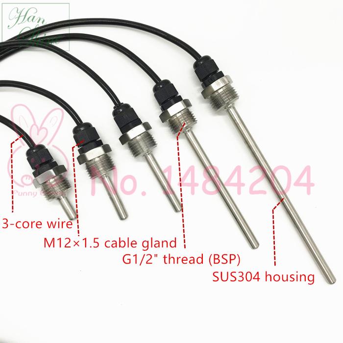 Jual Ds18B20 Digital Temperature Sensor Probe Screw Thread Bsp 1/2" 1M ...
