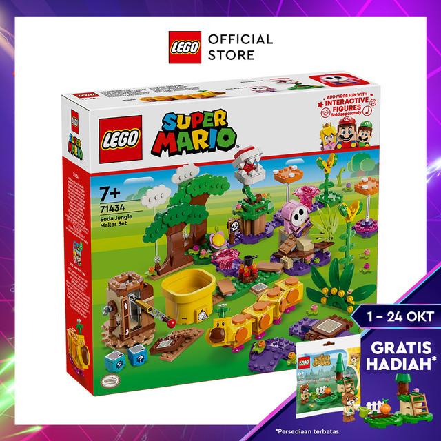 Promo LEGO Super Mario 71434 Soda Jungle Maker Set (598 Pieces) Mainan ...