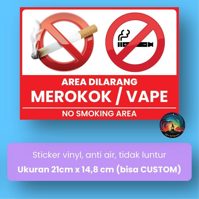 Jual STIKER Sticker Area Dilarang Merokok Vape - Kota Bandung - Lentera ...