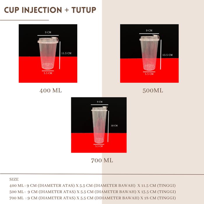 Jual Gelas Cup Injection Dengan Tutup Tebal | Gelas Minum Sekali Pakai ...
