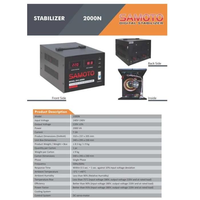 Jual Stabilizer Samoto stabiliser 2000 VA + KABEL Best - Kota Surabaya ...
