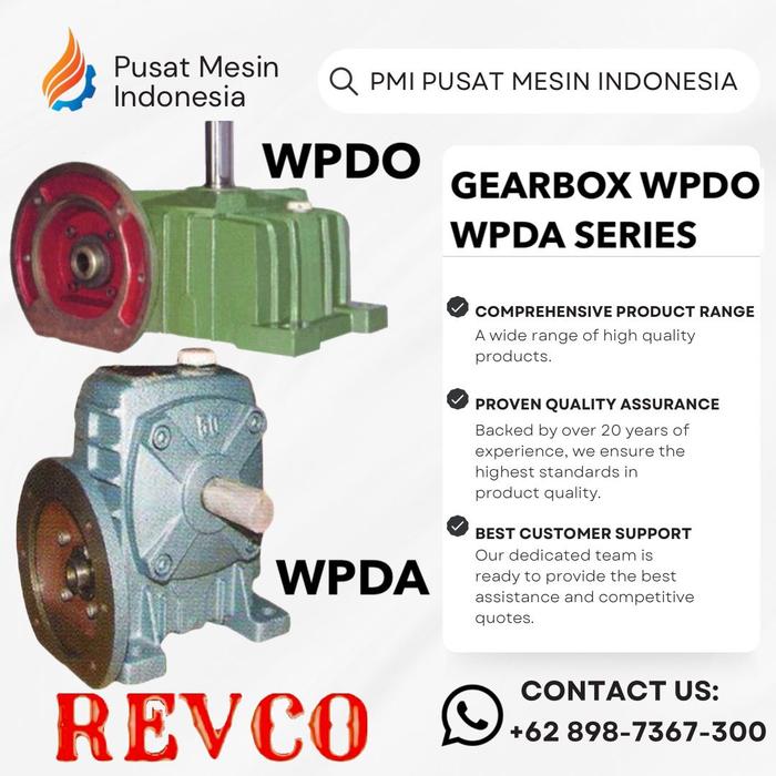 Jual GEAR BOX REVCO WPDA / WPDO 120 WORM GEAR REDUCER RATIO 1:10-60 ...