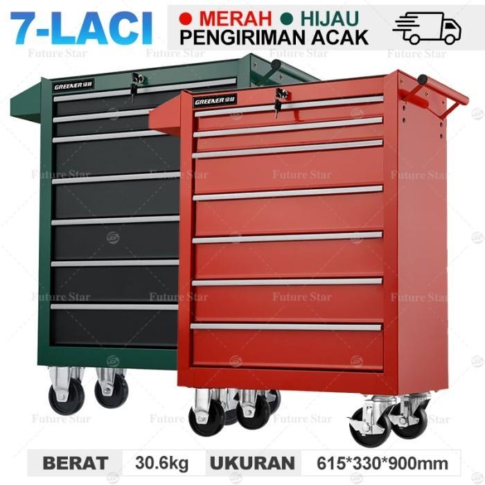 Jual KU Cabinet Trolley 7 Drawer Susun Laci +18pcs Tool Kit Set Car ...