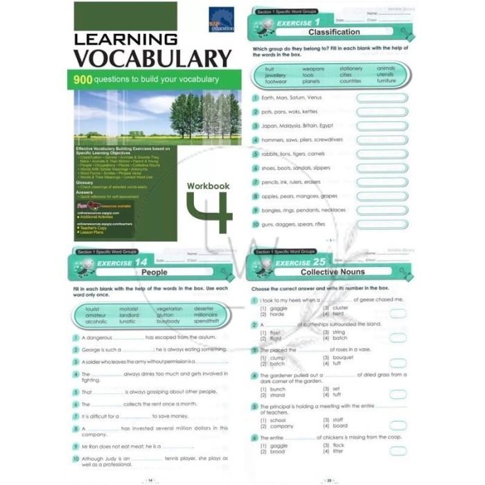 Jual BUKU FISIK SAP Learning Vocabulary Workbook 1 2 3 4 5 6 | Inggris ...