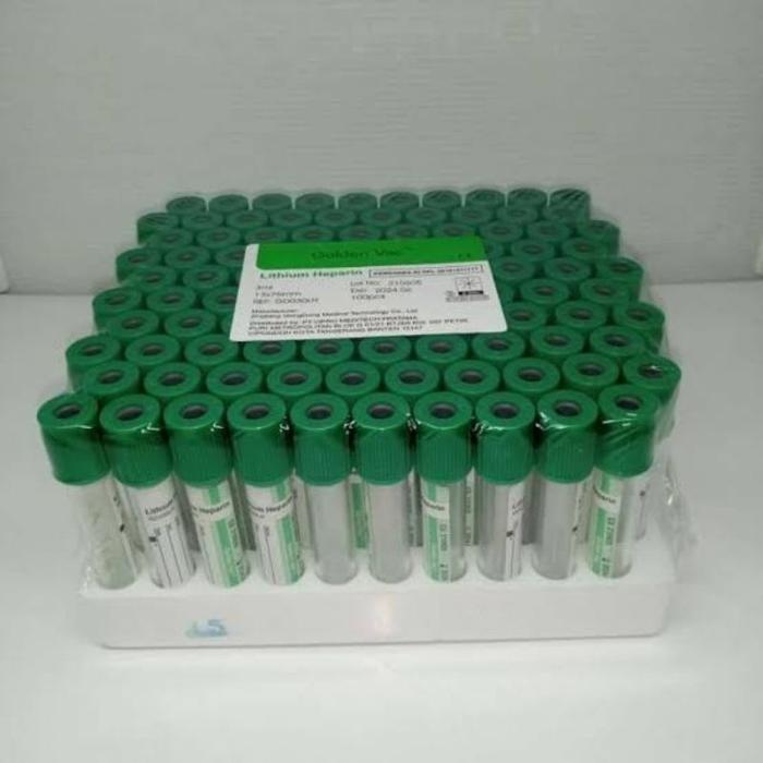 Jual Tabung lithium Heparin 3ml Vacuntainer lithium Heparin 3ml vacuum ...