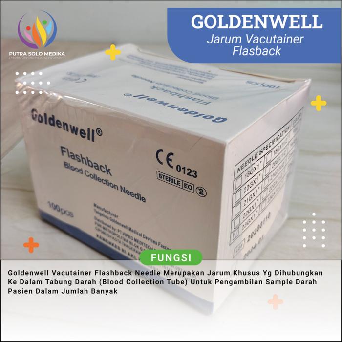 Jual NEEDLE VACUTAINER FLASBACK 23G Isi 100 pcs | GOLDENWELL - Jakarta Selatan - NexMedis ...