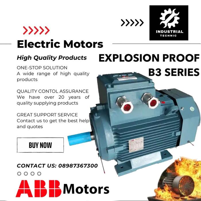 Jual DINAMO ELECTRIC MOTOR ABB EXPLOSION PROOF 2P 1,1KW M2JAX 80 M2B ...