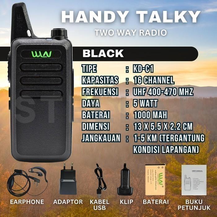 Jual WLN Walkie Talkie Full Set UHF C1 | Two Way Radio Handy Talky HT ...