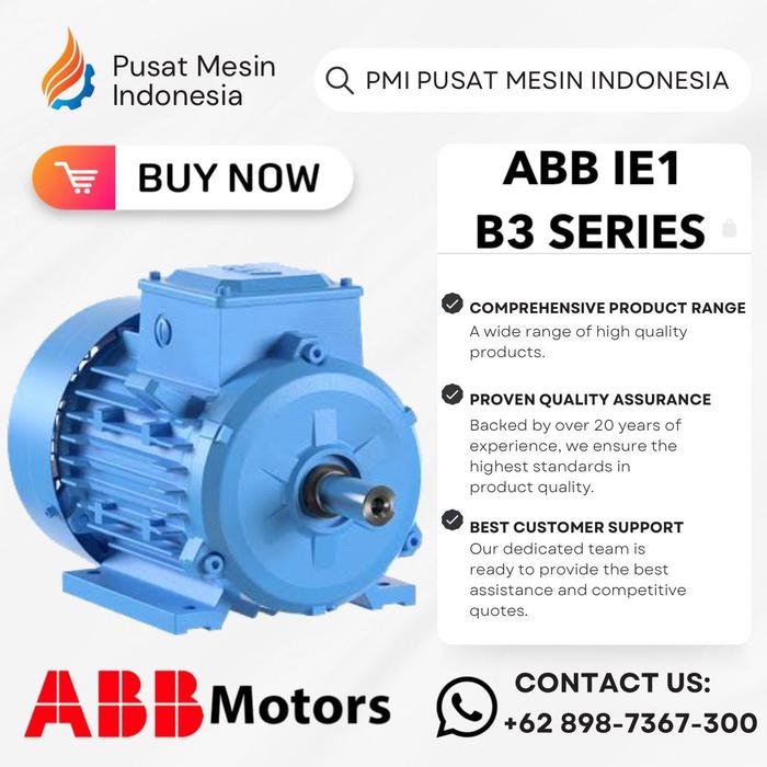 Jual ELEKTRO MOTOR ABB IE1 6P B3 3KW 4HP M2AA 132S 6 3PHASE/ DINAMO ELECTRIC MOTOR/ DINAMO ABB ...