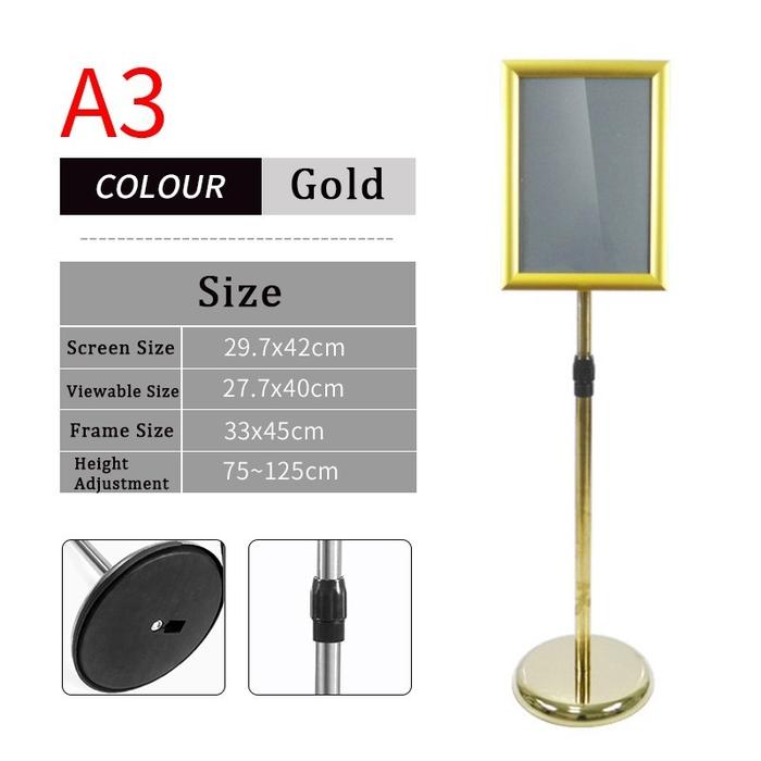 Jual A3/A4 Standing Sign Frame DISPLAY HARGA FRAME Standing Display 70 ...