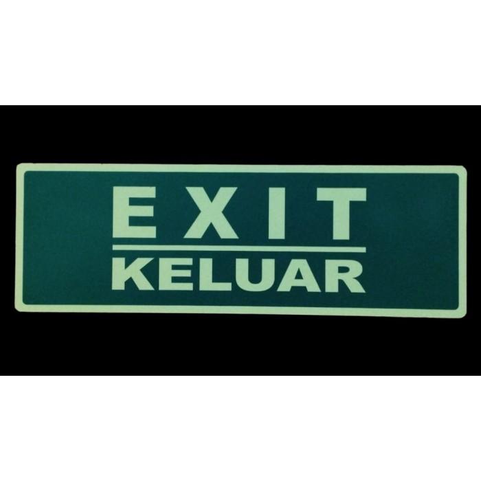 Jual Rambu Jalur Evakuasi HIJAU. Posfor/Glow in The Dark. Acrylic 30x10 cm - EXIT - Kab. Sleman ...