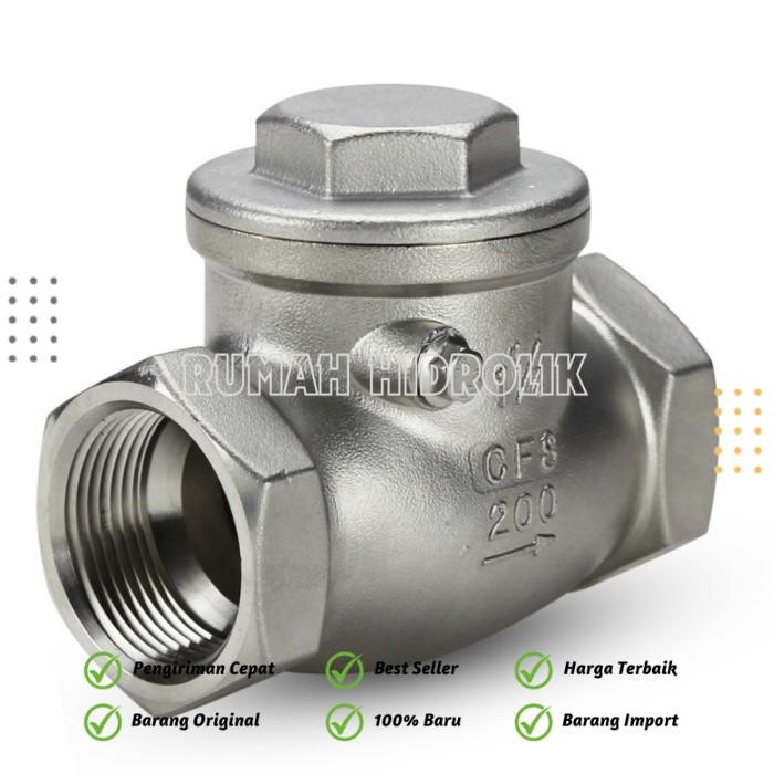 Jual Check Valve Stainless Steel 304 / Check Valve SS304 BSPT - 1.1/2 ...
