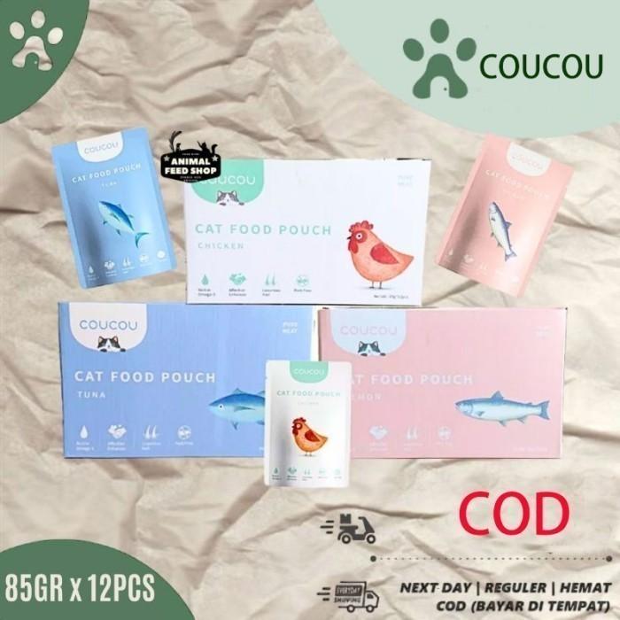Promo Coucou weet food per box 12 x85 gram snack kucing murah makanan ...