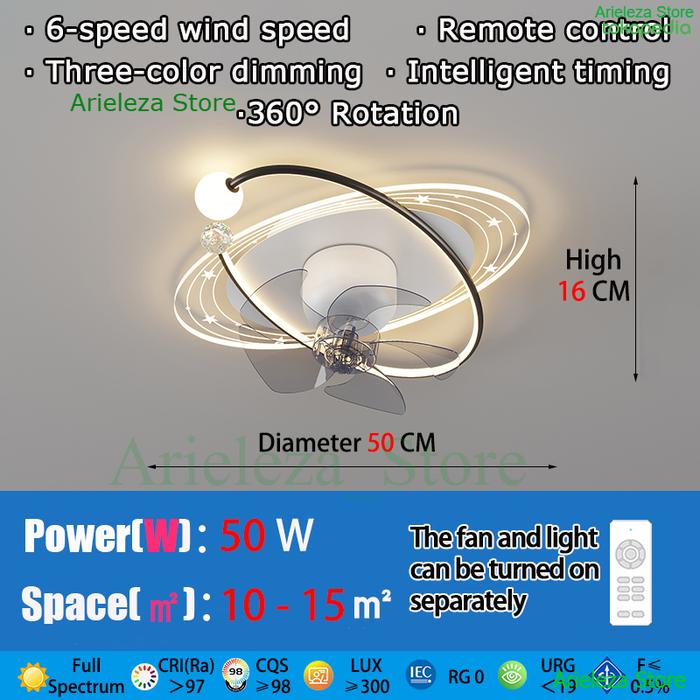 Jual Lampu Plafon Mewah Dengan Kipas Langit-langit LED Konversi ...