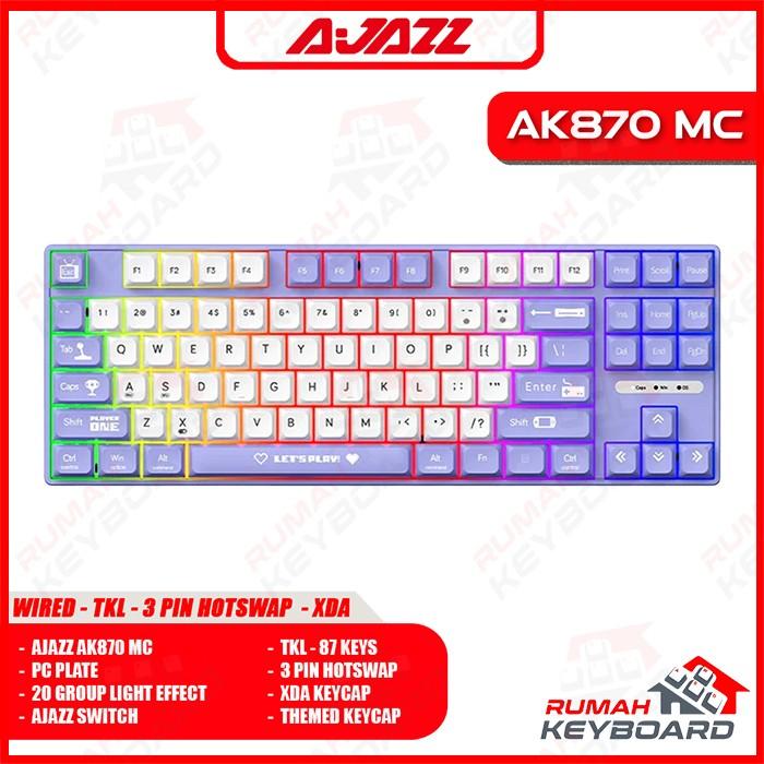 Promo AJAZZ AK870 MC - AK870 LITE - TKL 87 KEYS - WIRED - 3 PIN HOTSWAP - 20 LIGHTNING EFFECT ...