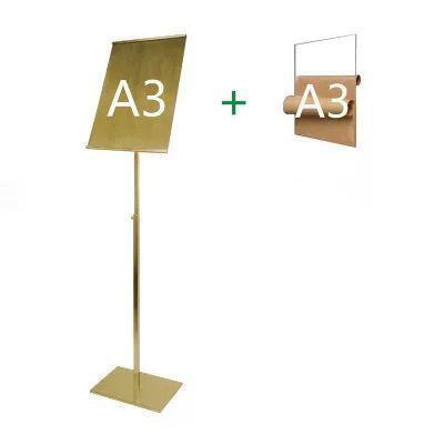 Jual A3 Metal Stainless Steel Adjustable Sign Display Rack Label Holder ...