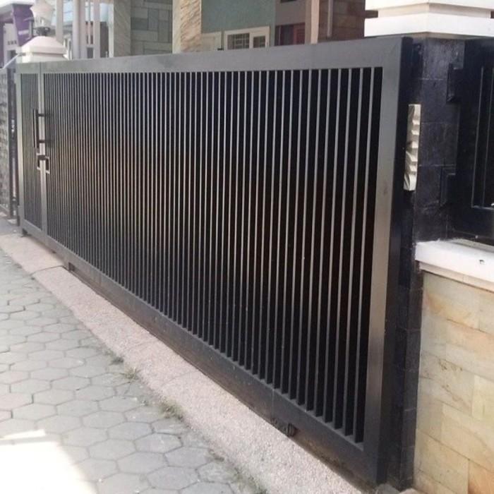 Jual pagar dorong minimalis/besi hollow galvanis - Kab. Karawang ...