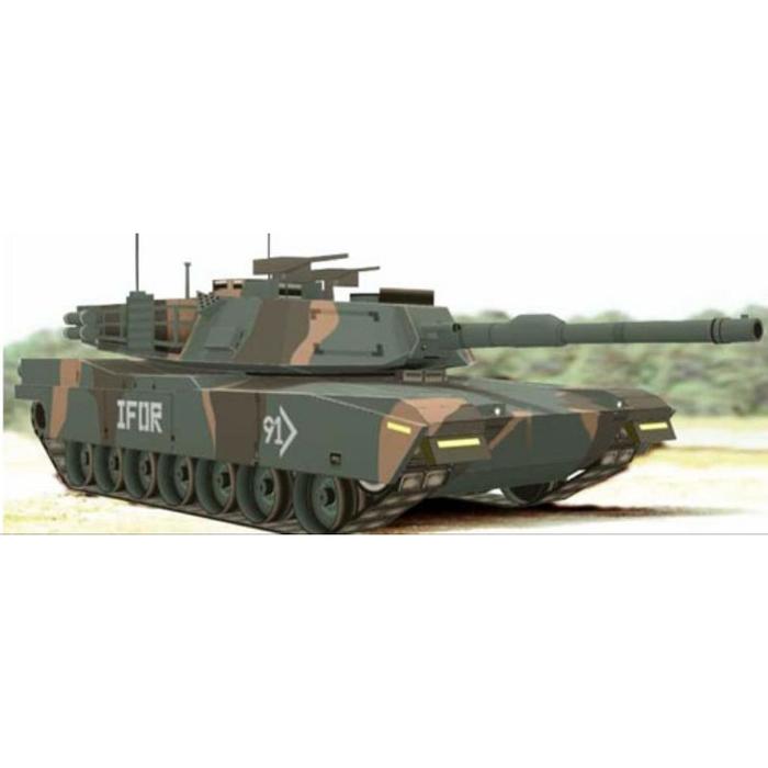 Jual Kertas Lembaran pola papercraft Tank Abrams M1A1 (PR-C5) - Kab ...