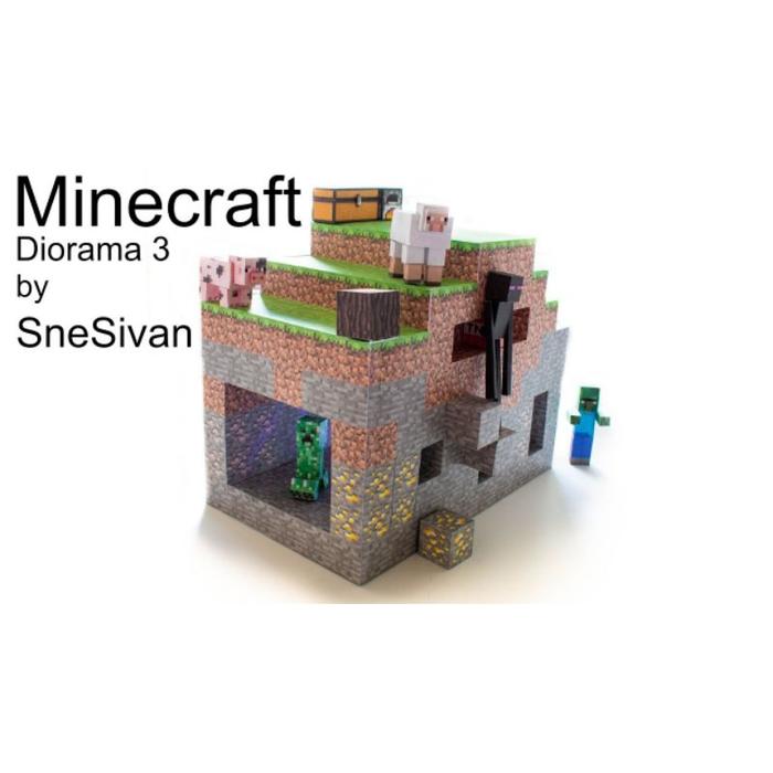 Jual Kertas Lembaran pola papercraft diorama minecraft (2PP-A18) - Kab ...
