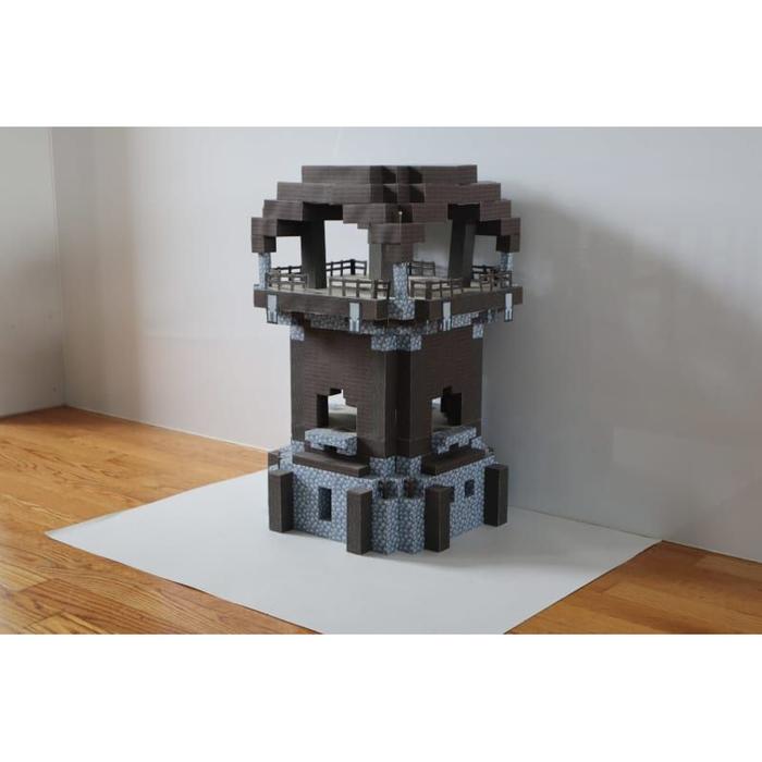 Jual Kertas Lembaran pola papercraft Minecraft Pillager outpost (2PP ...