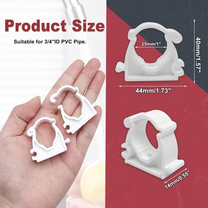 Jual 50pcs Klem Pipa Conduit Pipe Clamp PPR 25/32mm Klem Pipa Pvc Klem ...