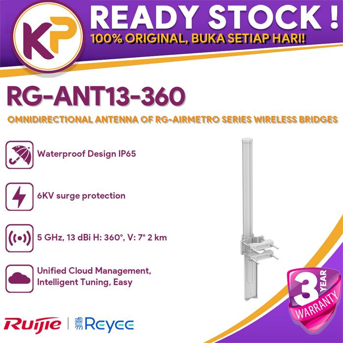 Promo RUIJIE REYEE RG-ANT13-360 OMNIDIRECTIONAL ANTENNA OF RG-AIRMETRO ...