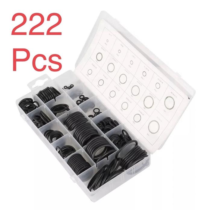 Jual Karet O Ring Gasket Set 222 Pcs 17 Size NBR Rubber Seal ring for ...