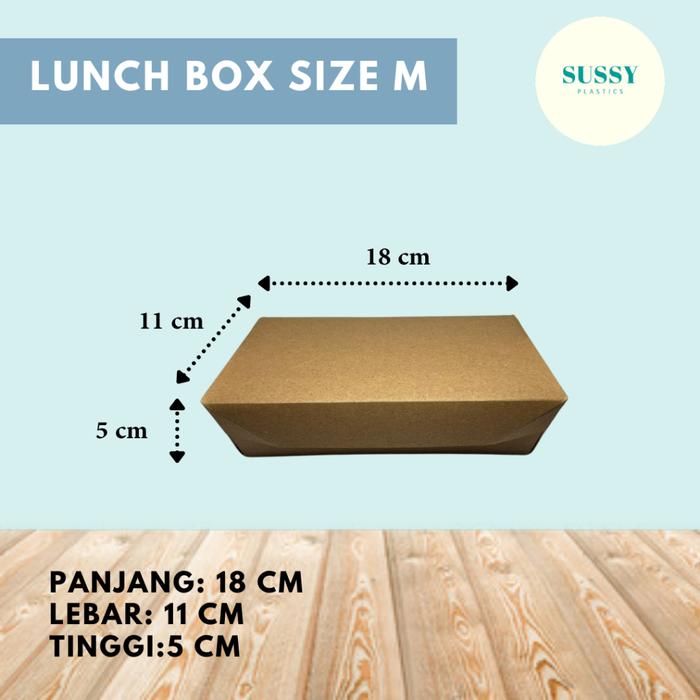 Jual Lunch Box Selip Lunch Box Paper Kraft Premium Coklat Laminasi ...