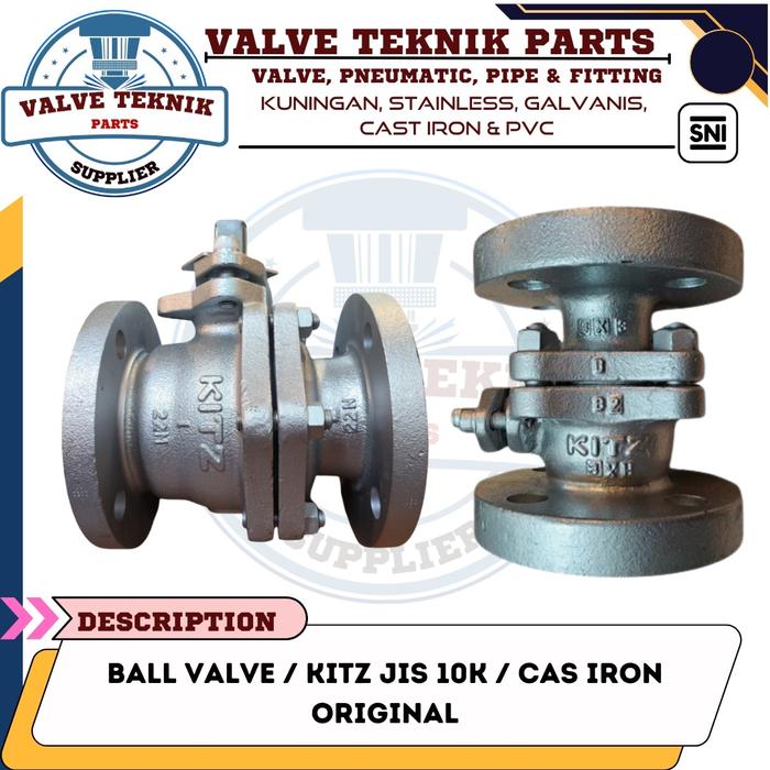 Jual BALL VALVE KITZ JIS 10K CAST IRON FCBT STEAM 3" inch / FLANGE / ORIGINAL - Jakarta Barat ...