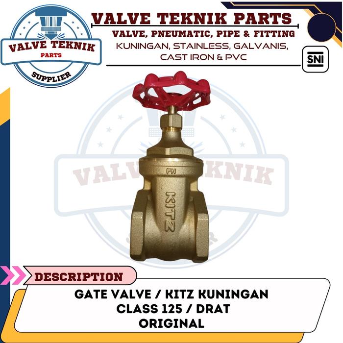 Jual GATE VALVE KITZ KUNINGAN 1-1/2" inch / DRAT / ORIGINAL - Jakarta Barat - VALVE TEKNIK PARTS ...